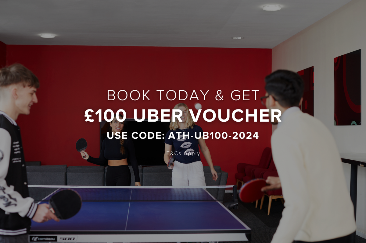 Athena Hall | Ipswich Student Accommodation | £100 Uber Voucher